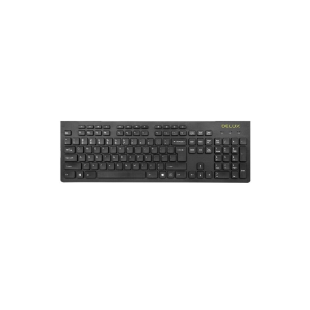 Купить Клавиатура Delux KA180U multimedia wired slim keyboard black USB ...